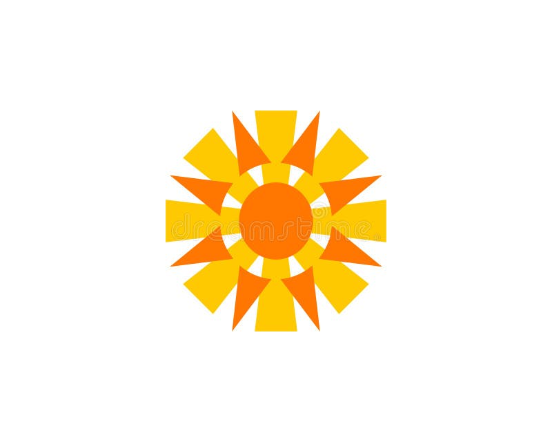 Abstract Creative Sun Logo Design Stock Vector - Illustration of ...