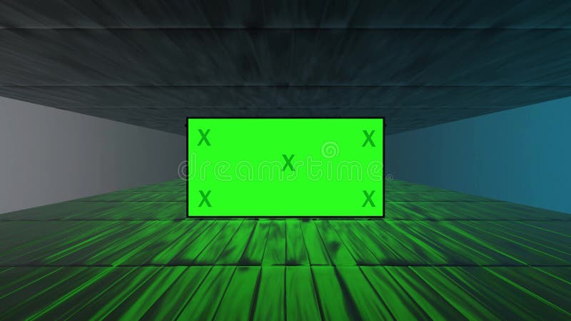Abstract Creative Wood Ground and Blank, Green Screen Billboard 3D ...