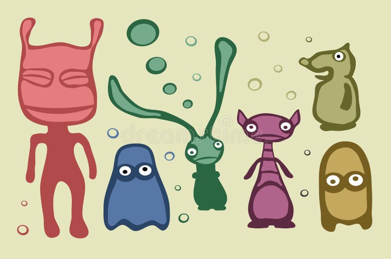 Abstract creature cartoons stock vector. Illustration of cartoon - 9332519