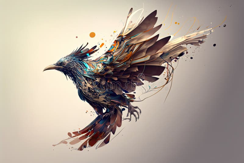 An Abstract Creature Inspired by the Movement and Grace of a Bird in ...