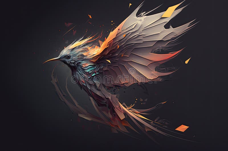 An Abstract Creature Inspired by the Movement and Grace of a Bird in ...