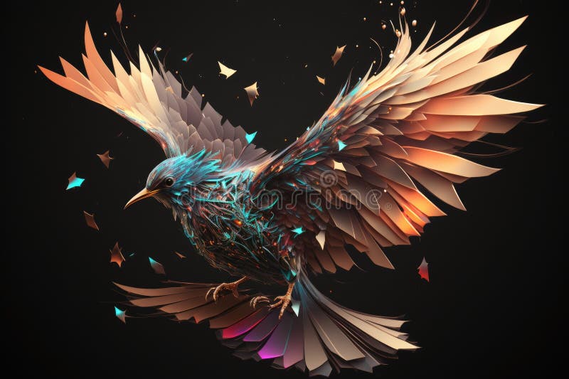 An Abstract Creature Inspired by the Movement and Grace of a Bird in ...