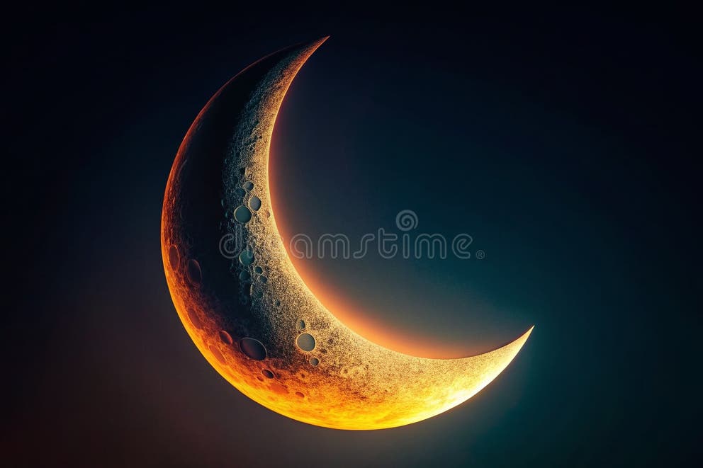 Abstract Crescent Moon Line Art Exploring the Geometry of a LowLight ...