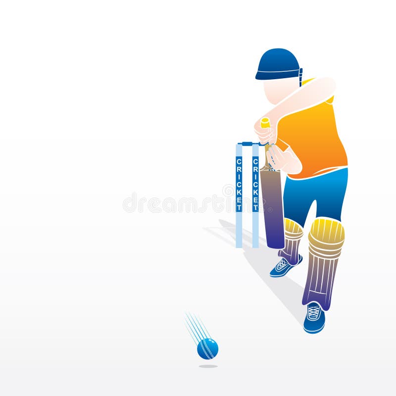 Abstract Cricket Player Design Stock Vector - Illustration of cricket ...