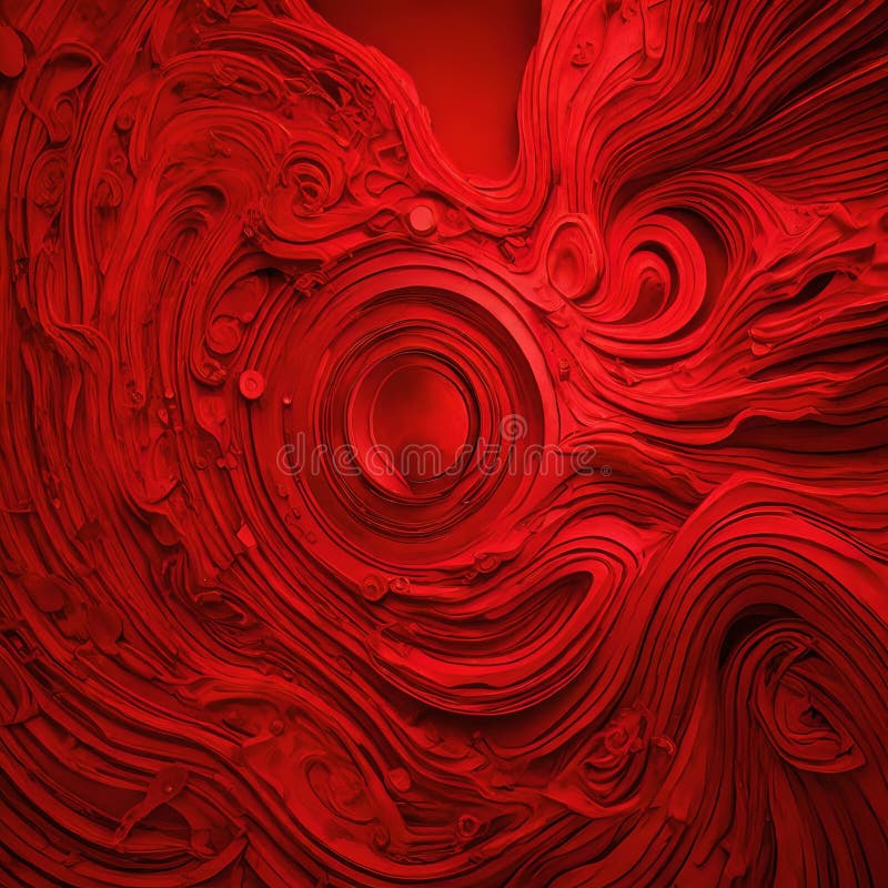 Abstract Crimson Canvas: Textured Lines and Curves Stock Illustration ...