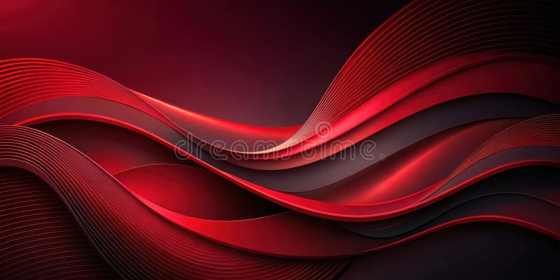 Abstract Crimson and Dark Red Swirling Wave Pattern Design for Modern ...