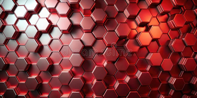Abstract Crimson Hexagon Pattern a Seamless Geometric Design of ...