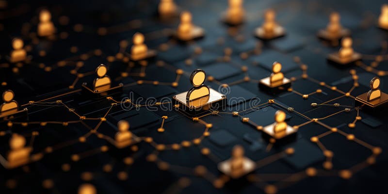 Abstract CRM Ecosystem with Interconnected Customer Profiles in Digital ...