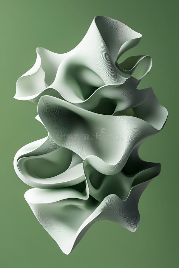 Abstract Crooked Figure on a Green Background. Stock Illustration ...