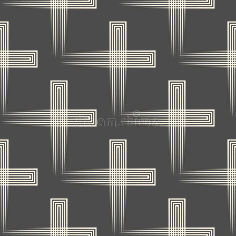Abstract Cross Background Seamless Grid Pattern Stock Vector Illustration Of Regular Striped