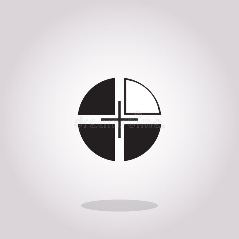 Abstract Cross in a Circle Design Concept Vector Logo Design Template ...