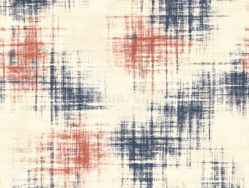Abstract Cross-Hatching Seamless Pattern - Beige, Red, Blue Stock ...
