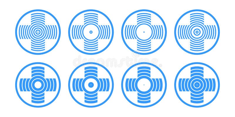 Abstract Cross Icons. Set of Blue Design Elements Stock Vector ...
