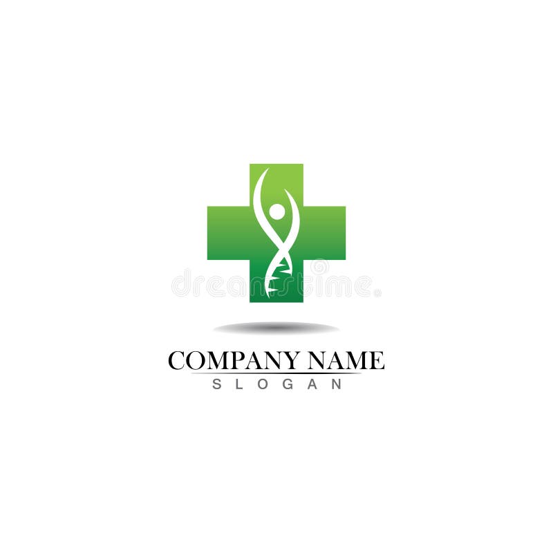 Abstract Cross Medical and Human DNA Vector Logo Design. Stock Vector ...