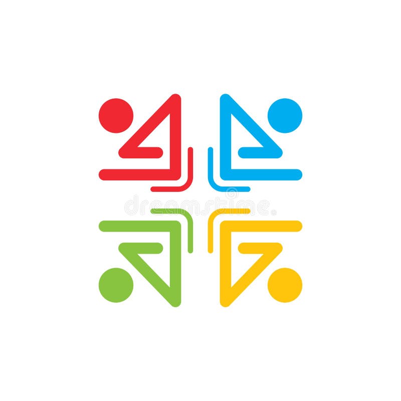 Abstract Cross Medical People Icon Vector Concept Design Stock Vector ...