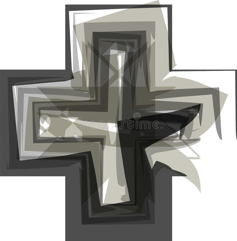 Abstract cross Symbol stock vector. Illustration of concept - 100428383