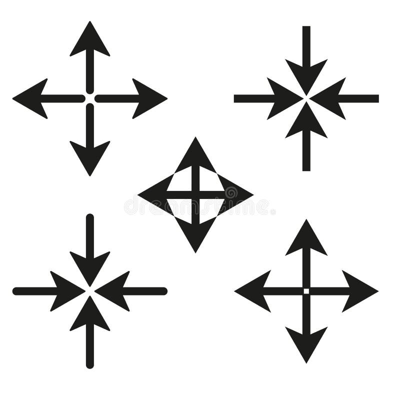 Abstract Crosses Arrows for Concept Design. Flat Character. Vector ...