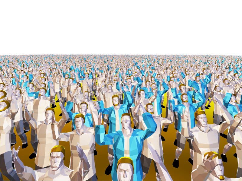 Abstract Crowd of People at a Music Party Stock Illustration ...