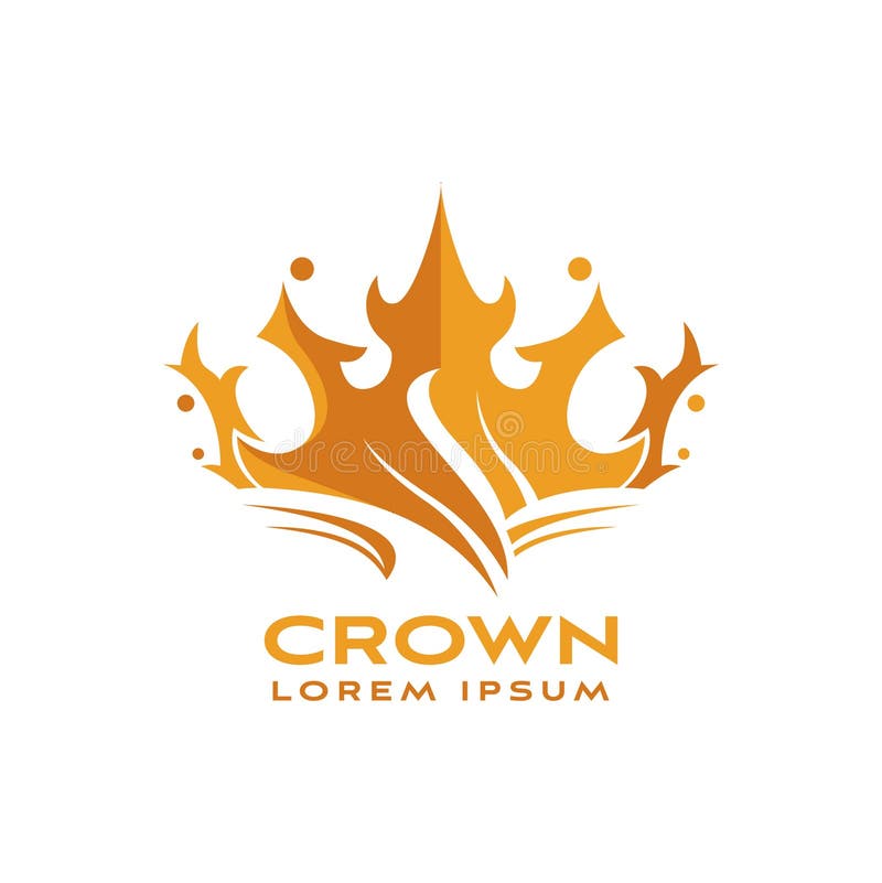 Abstract Crown Logo Vector Design Stock Vector - Illustration of vector ...