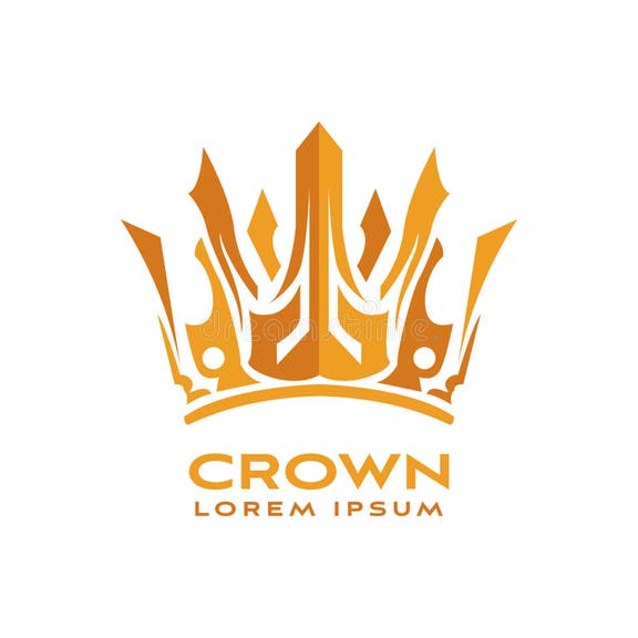 Abstract Crown Logo Vector Design Stock Vector - Illustration of shape ...