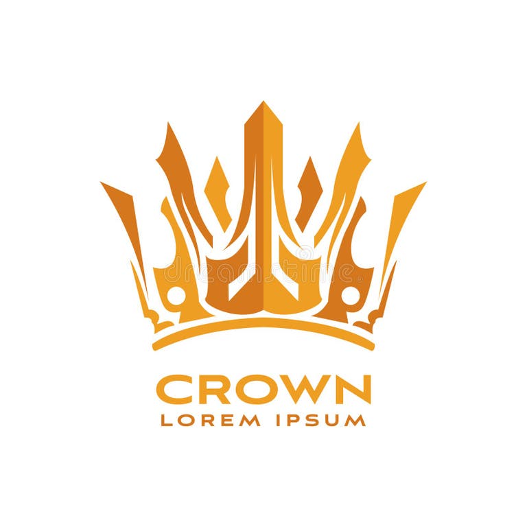 Abstract Crown Logo Vector Design Stock Vector - Illustration of shape ...