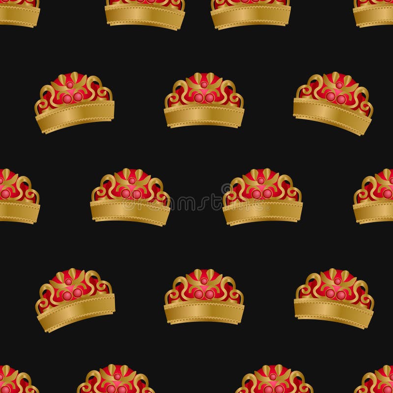 Abstract Crown Pattern Background Wallpaper Vector Illustration Stock ...
