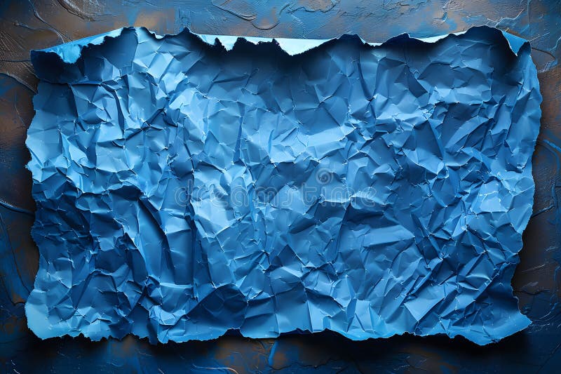 Abstract Crumpled Blue Paper Texture for Creative Background Design ...
