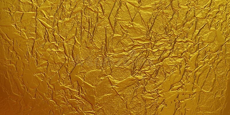 Abstract Crumpled Gold Texture Background. Surface with Random Folds ...