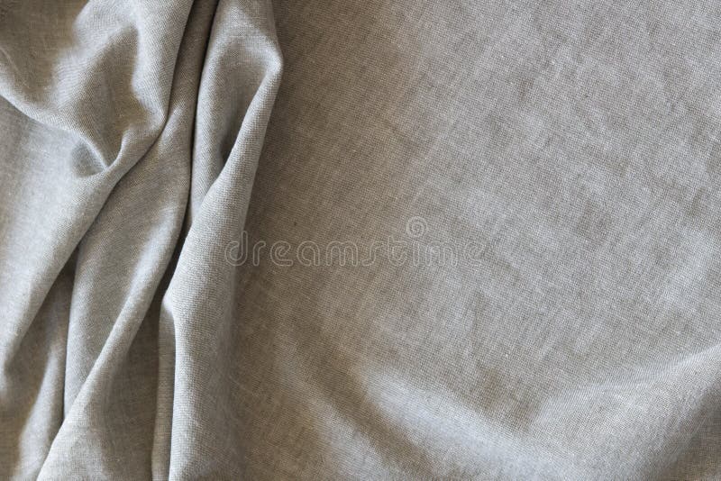 Abstract Crumpled Linen Fabric Texture Background. Natural Solid Linen ...