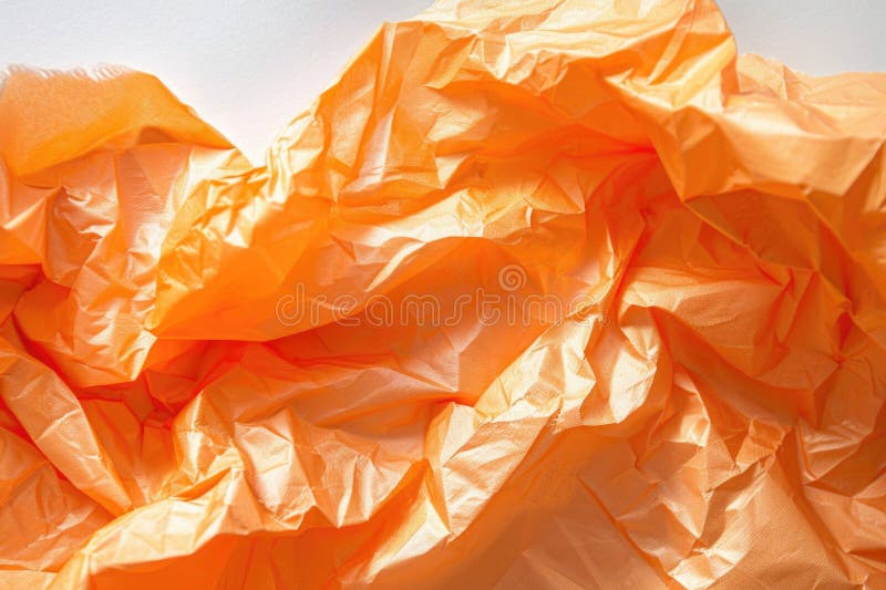 Abstract Crumpled Orange Fabric Texture in High Resolution for Artistic ...