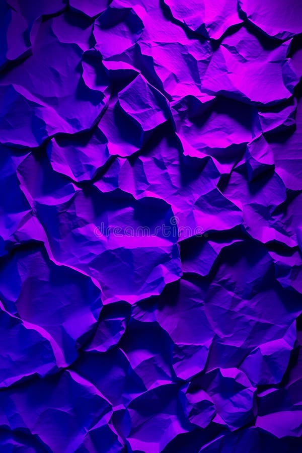 Abstract Crumpled Paper Texture Background with Vivid Violet and Blue ...