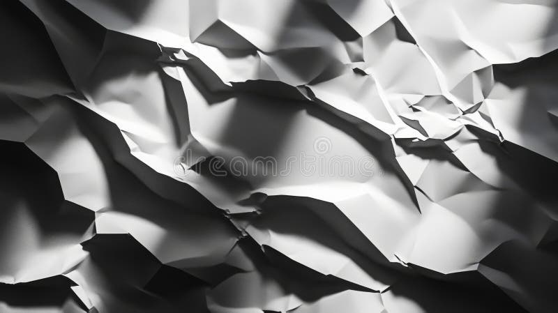 Abstract Crumpled Paper Texture Shades of Gray Stock Illustration ...