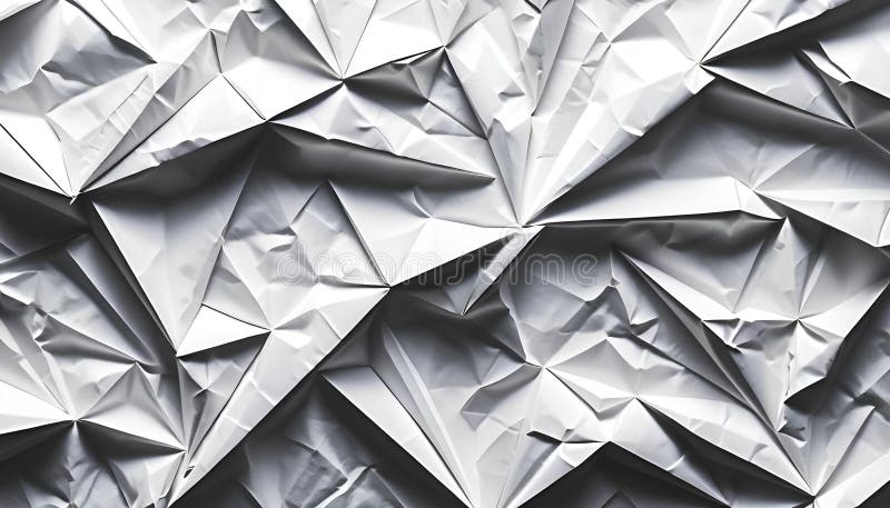 Abstract Crumpled Paper Texture with Sharp Geometric Folds and Dramatic ...