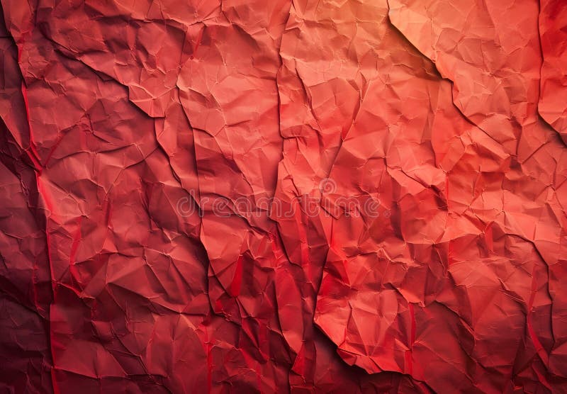 Abstract Crumpled Red Paper Background Texture Stock Illustration ...
