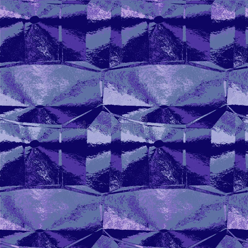 Abstract Crumpled Violet and Blue Pattern Resembling Metal Foil Stock ...