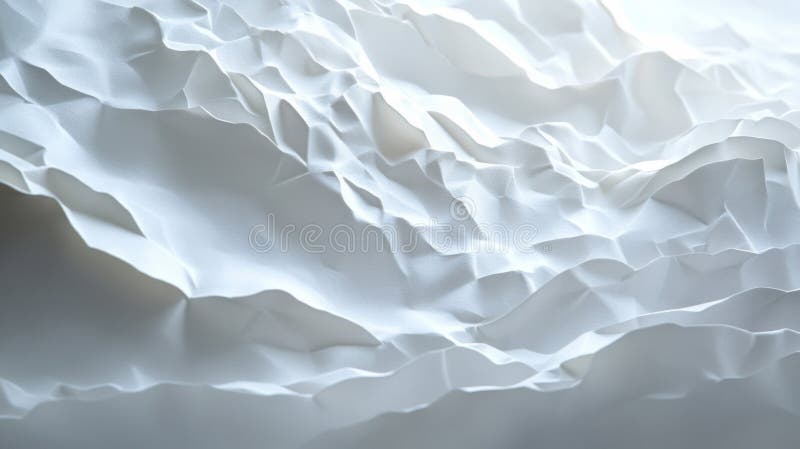 Abstract Crumpled White Paper Texture Stock Illustration - Illustration ...