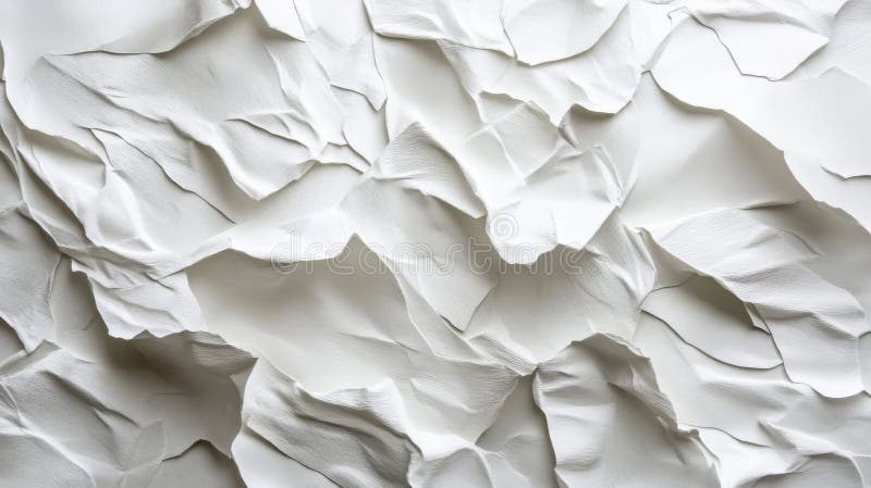 Abstract Crumpled White Paper Texture Background Stock Illustration ...