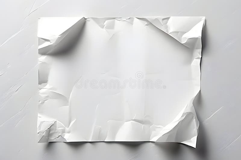 Abstract Crumpled White Paper Texture with Torn Edges Perfect for ...