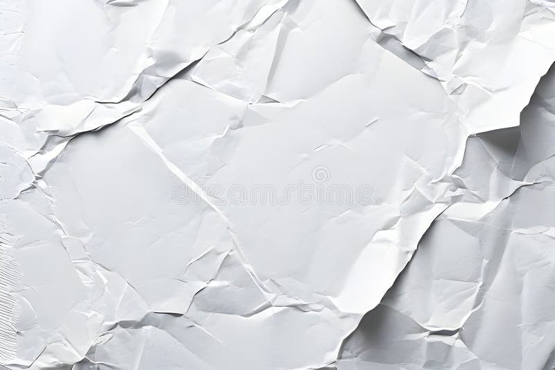 Abstract Crumpled White Paper Texture Torn Edges, Perfect for ...
