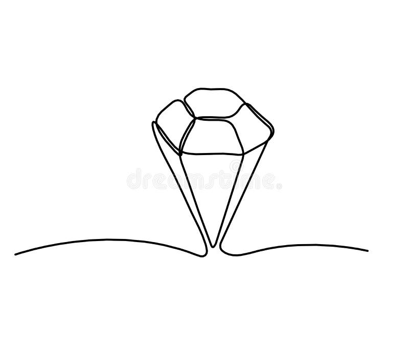 Continuous Line Drawing Diamond Stock Illustrations – 144 Continuous ...