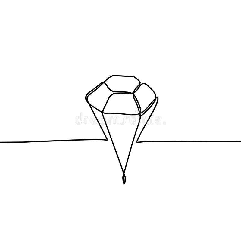 Continuous Line Drawing Diamond Stock Illustrations – 144 Continuous ...
