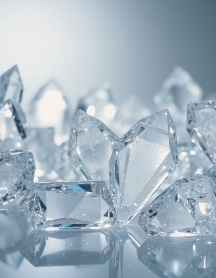 Abstract Crystal Background with Prismatic Light Splitting through ...