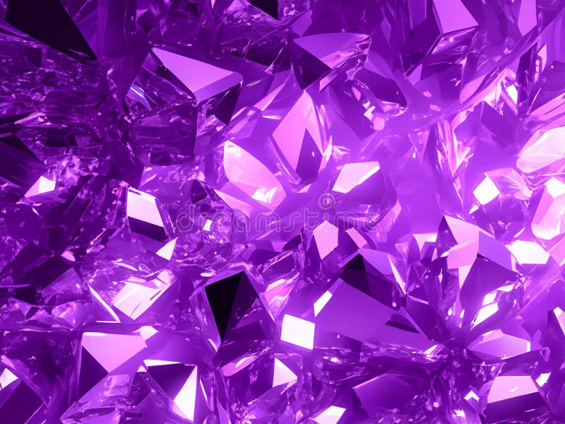 Abstract Crystal Background with Purple Crystals Stock Illustration ...