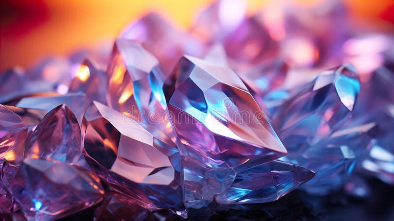 Abstract Crystal Background with Refracting of Light and Highlights in ...