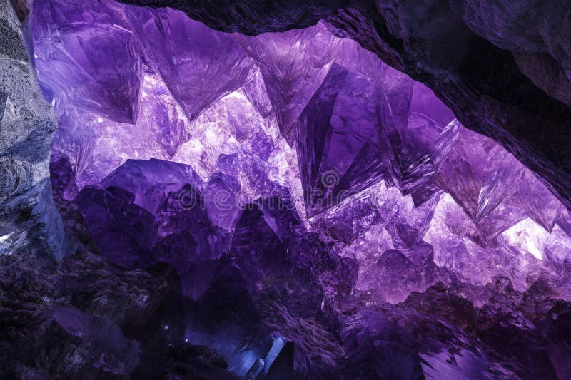 Abstract Crystal Cave Texture, Sharp and Angular Surfaces in Deep ...