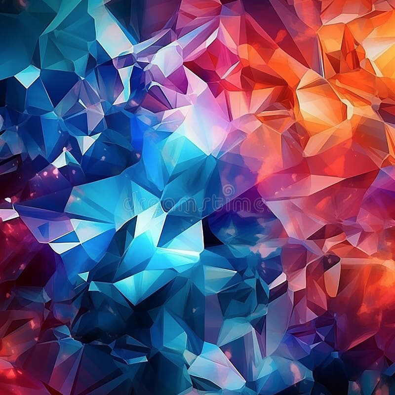 Abstract Crystal Colorful Background Design Colors , Ai Generative ...