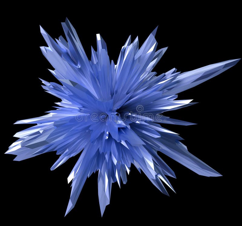 Abstract Crystal Form - Blue Stock Illustration - Illustration of ...