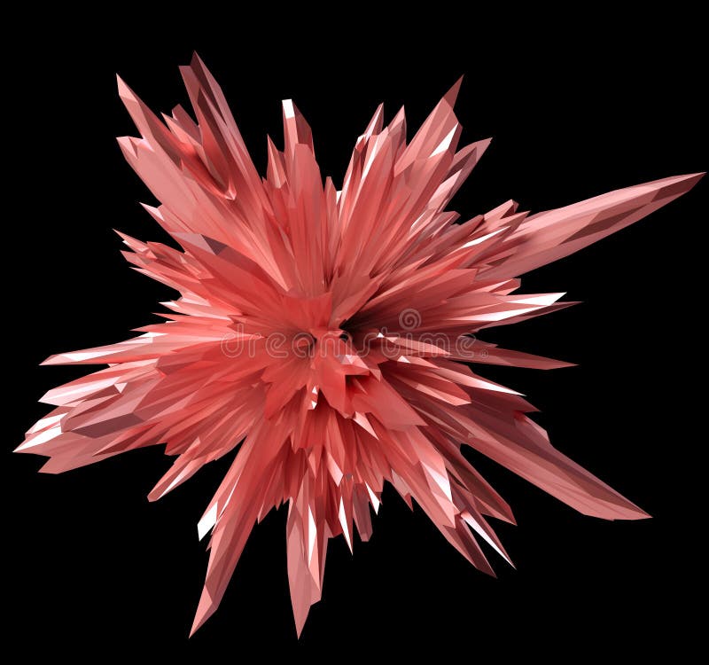 Abstract crystal form red stock illustration. Illustration of mineral ...