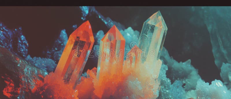 Abstract Crystal Formations Create a Vibrant Overlay Texture in Rich ...