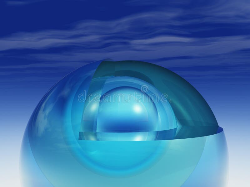 Abstract Crystal Ball on Future Horizon Stock Illustration ...